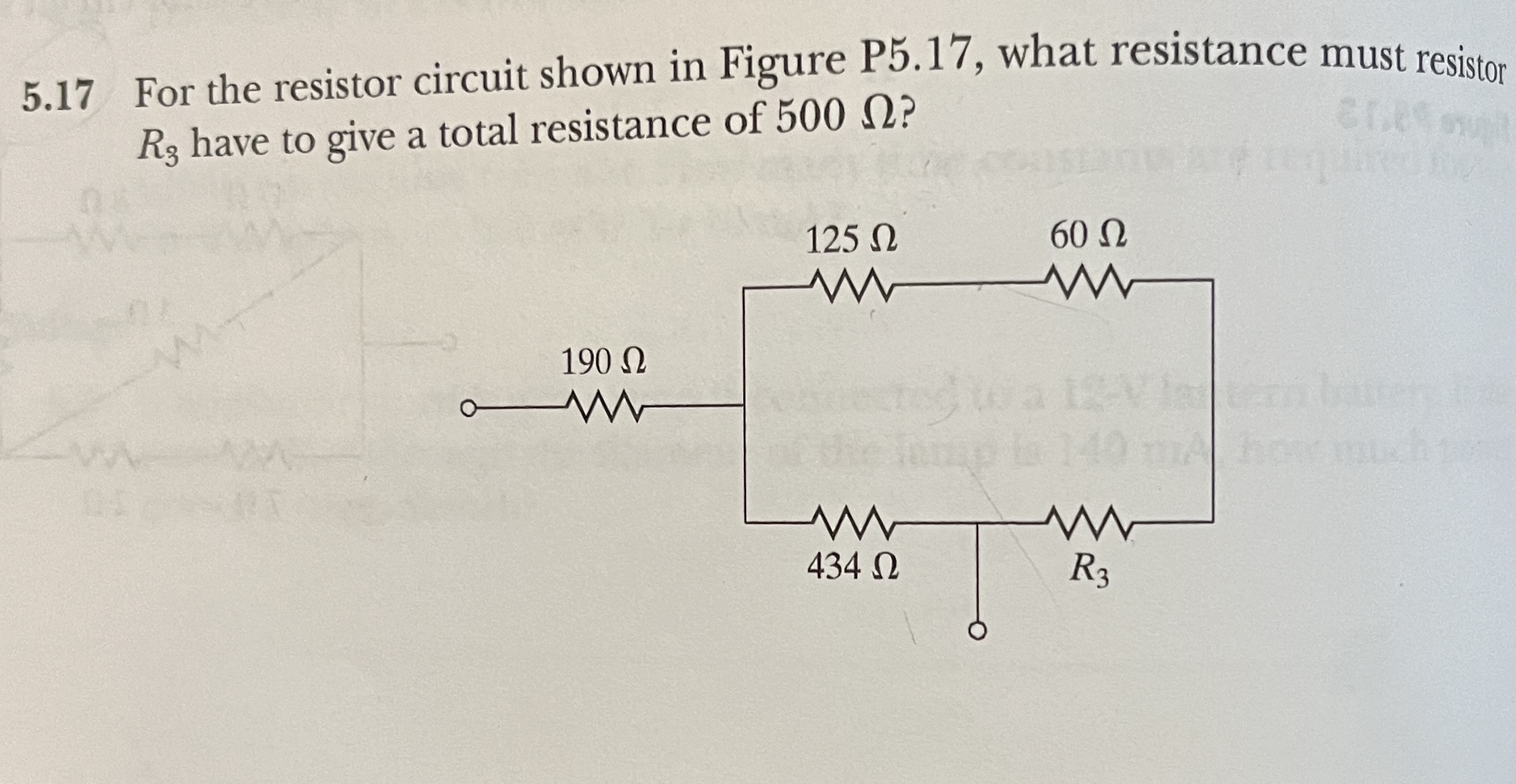 Solved 5.17 ﻿For the resistor circuit shown in Figure P5.17, | Chegg.com