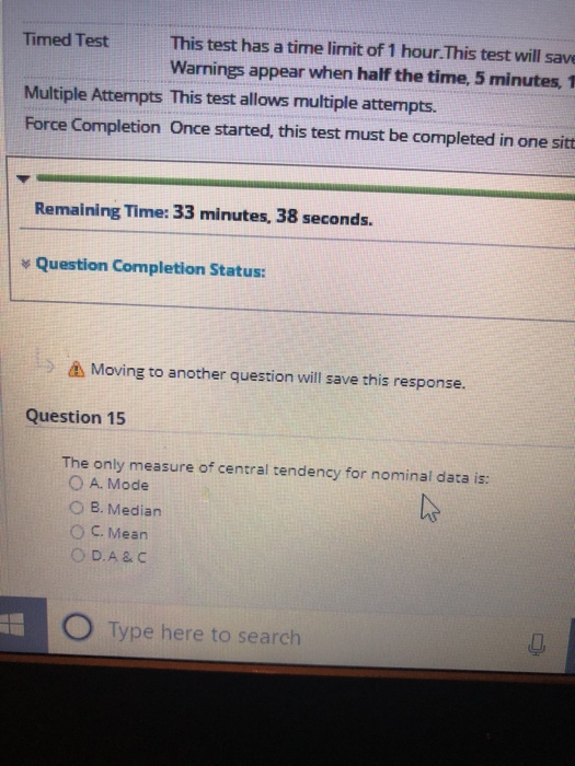 Solved This test has a time limit of 1 hour.This test will | Chegg.com