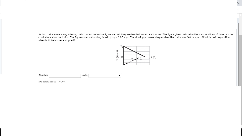 Solved As two trains move along a track, their conductors | Chegg.com