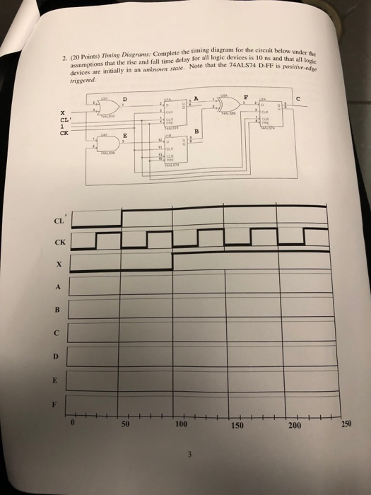 Draw A Timing Diagram For The Circuit In Figure 2.24a How To