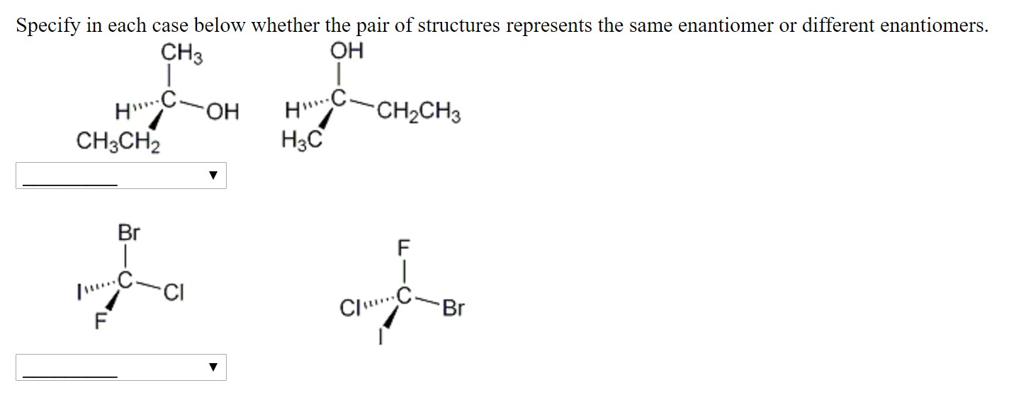 Solved Specify in each case below whether the pair of | Chegg.com