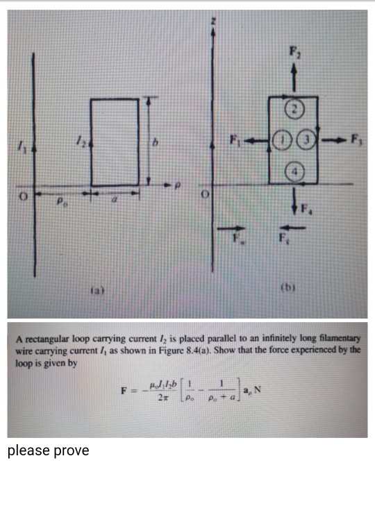 Solved la) (bl A rectangular loop carrying current 12 is | Chegg.com
