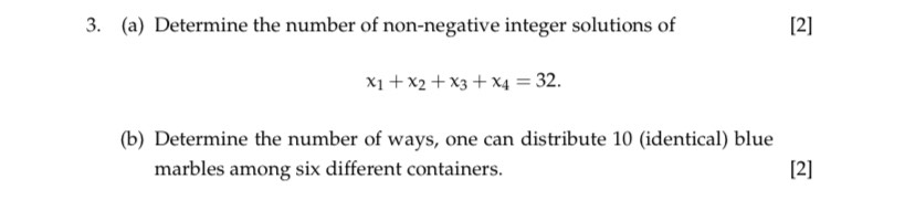 Solved 3 A Determine The Number Of Non Negative Integer 