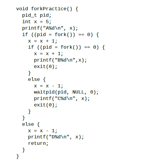 1list All Possible Outputs Of The Above Function