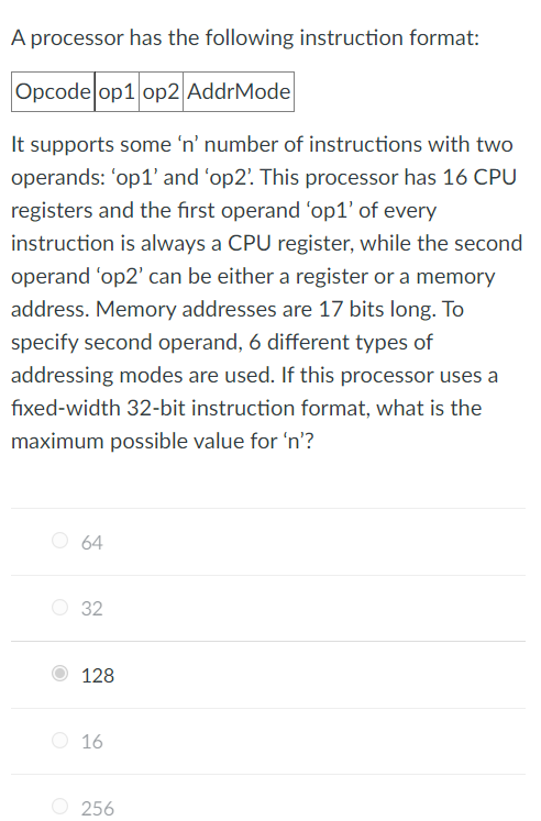 Solved 1. Consider a hypothetical processor with: - 32 two | Chegg.com