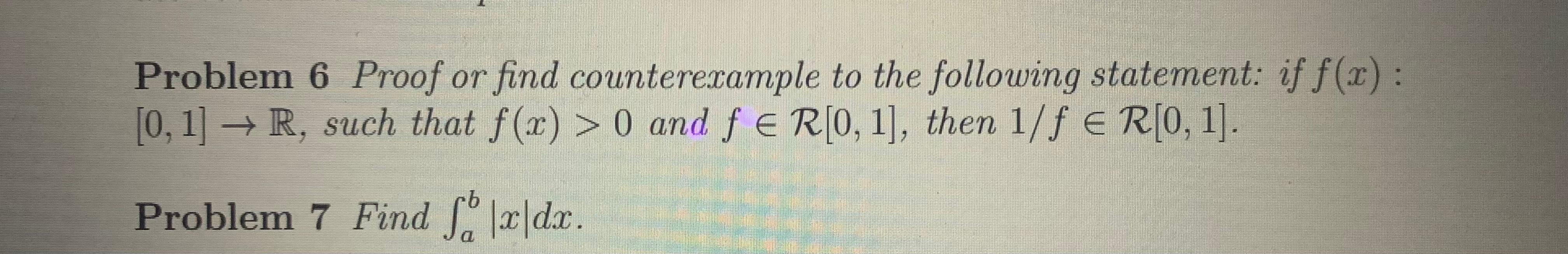 Solved Problem 6 Proof or find counterexample to the | Chegg.com