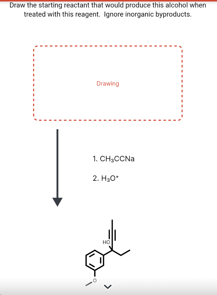Solved Draw the starting reactant that would produce this | Chegg.com