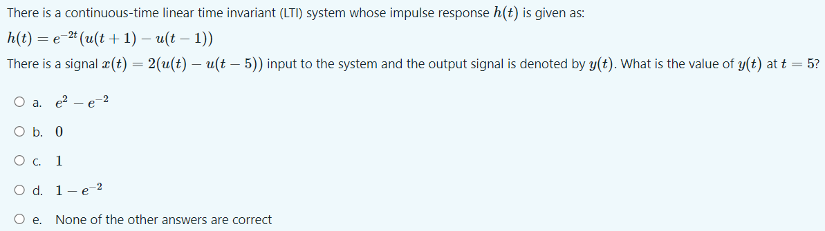 Solved There is a continuous-time linear time invariant | Chegg.com