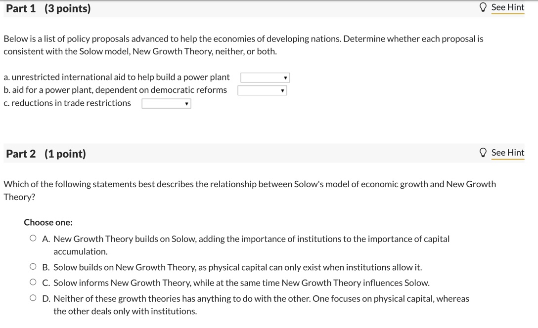 Solved Below is a list of policy proposals advanced to help | Chegg.com