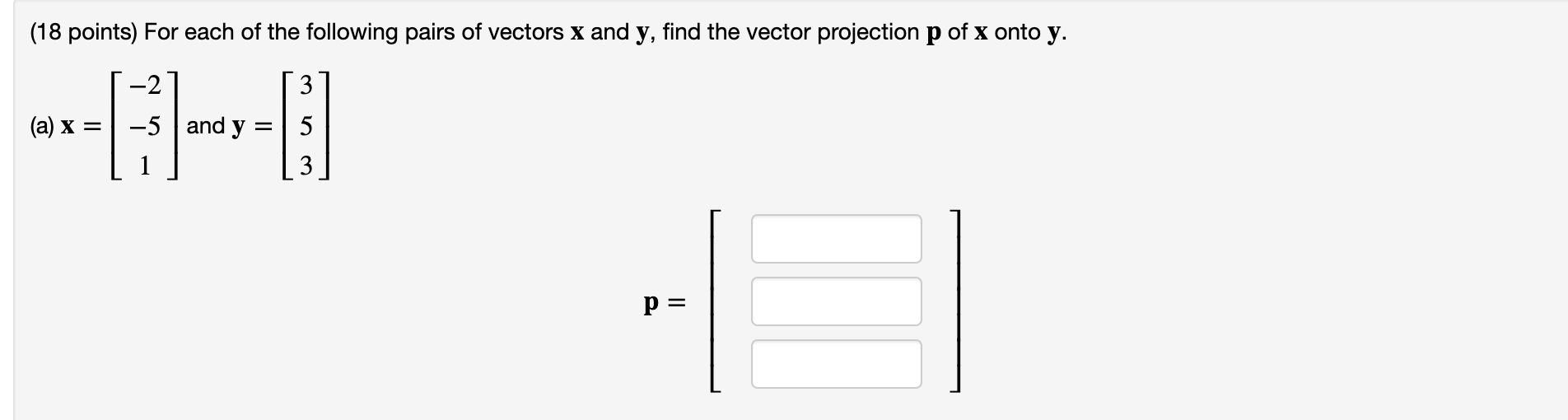 Solved (18 points) For each of the following pairs of | Chegg.com