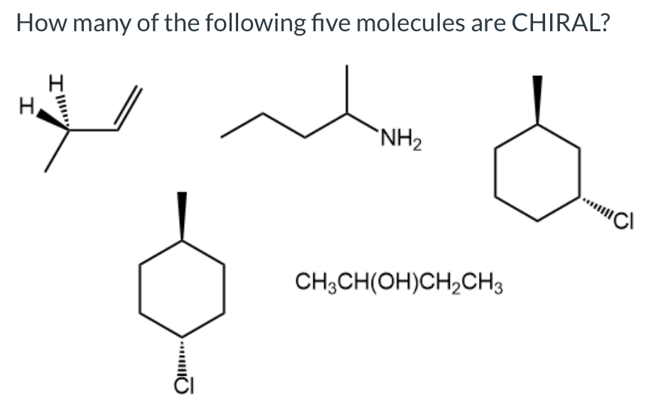 Solved I really need help understanding chiral molecules; I | Chegg.com
