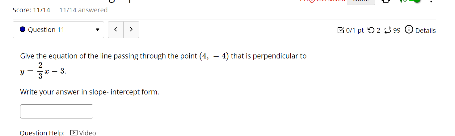 Solved Give the equation of the line passing through the | Chegg.com