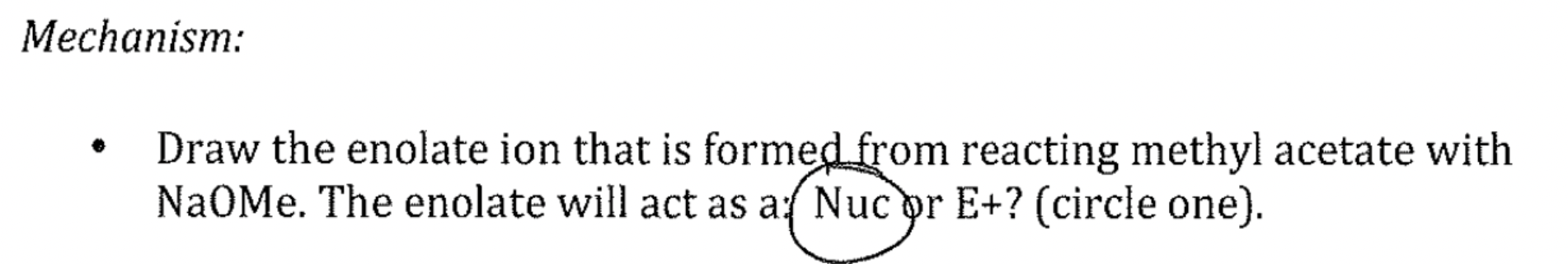 Solved Mechanism: Draw the enolate ion that is formed from | Chegg.com