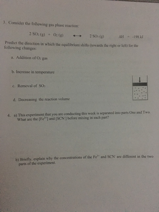 Solved 3. Consider the following gas phase reaction: 2S02 | Chegg.com