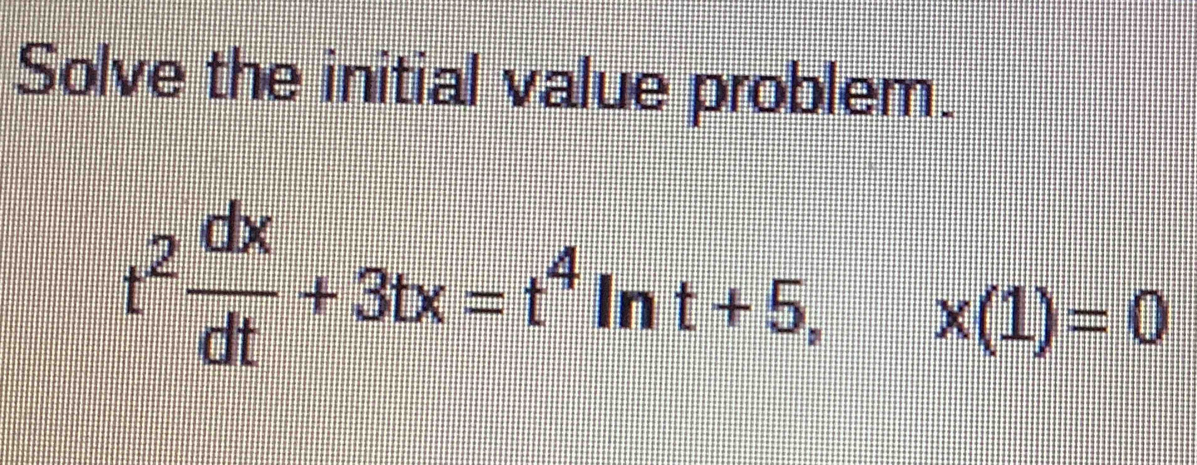 Solved Solve the initial value | Chegg.com