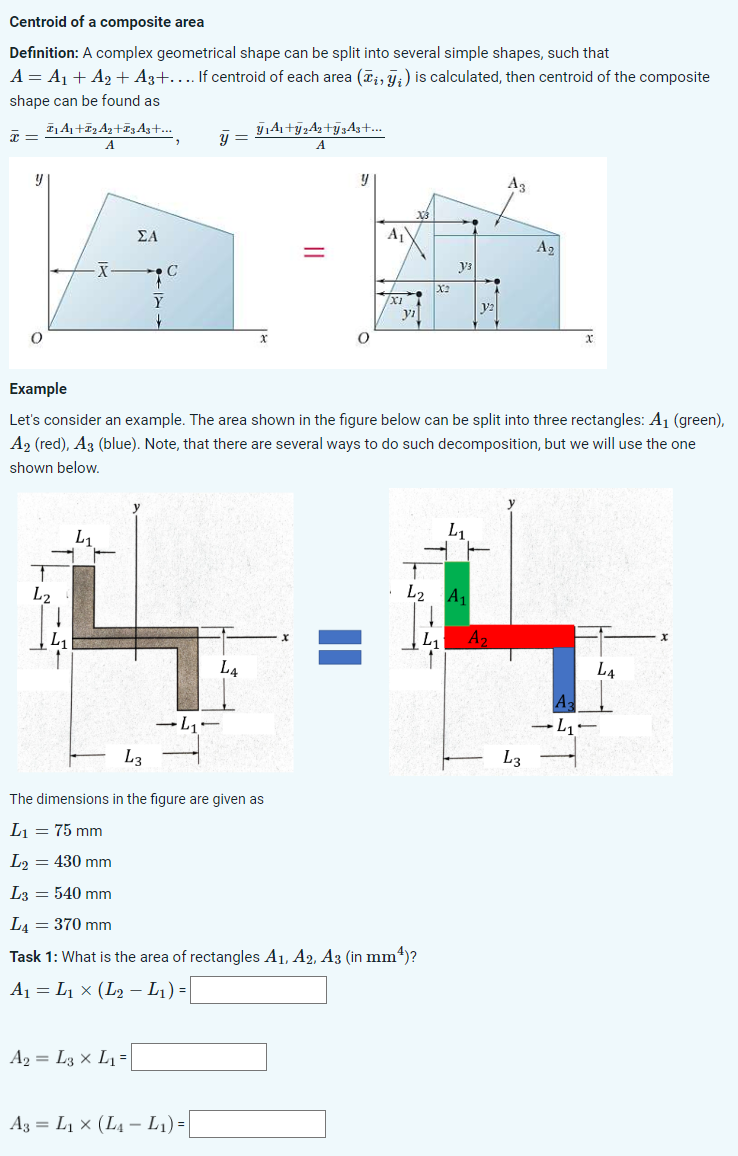 Solved Centroid of a composite area Definition: A complex | Chegg.com