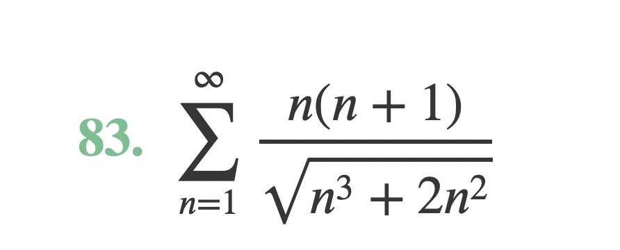 Solved 83. \\( \\sum_{n=1}^{\\infty} | Chegg.com
