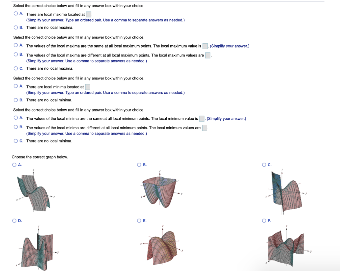Solved Find all local extrema for the function | Chegg.com