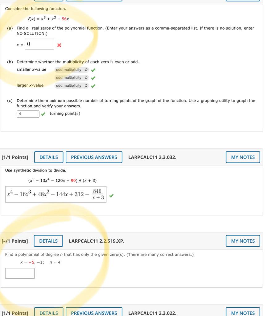 Solved Consider The Following Function F X X5 X3−56x A