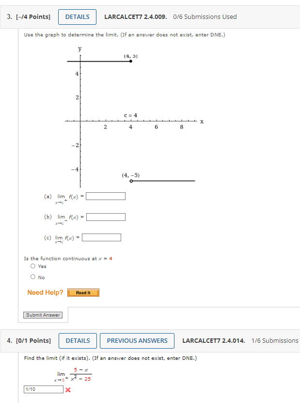 Solved Use the graph to determine the limit. (If an answer | Chegg.com