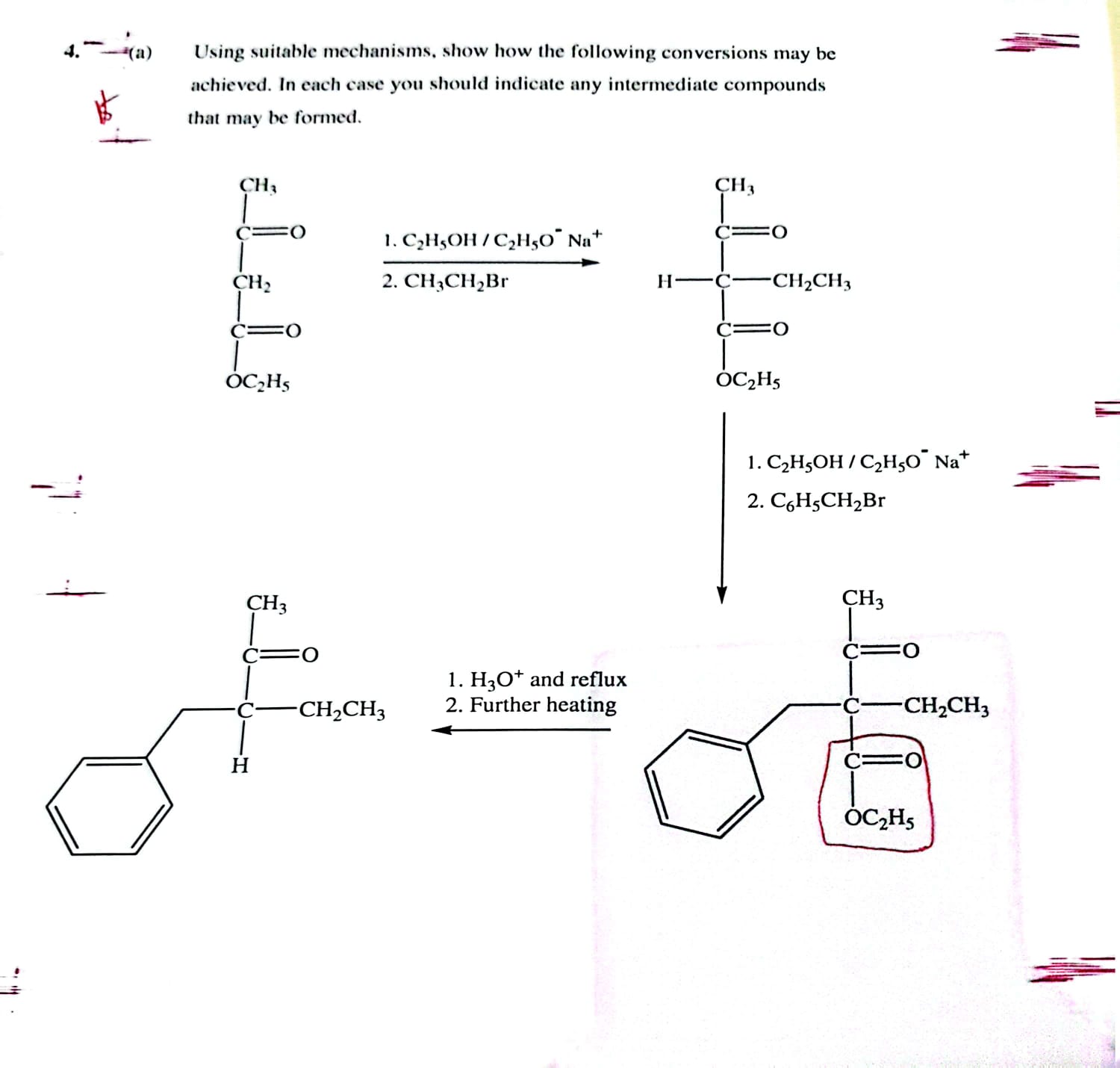Solved 4. (a) Using suitable mechanisms, show how the | Chegg.com