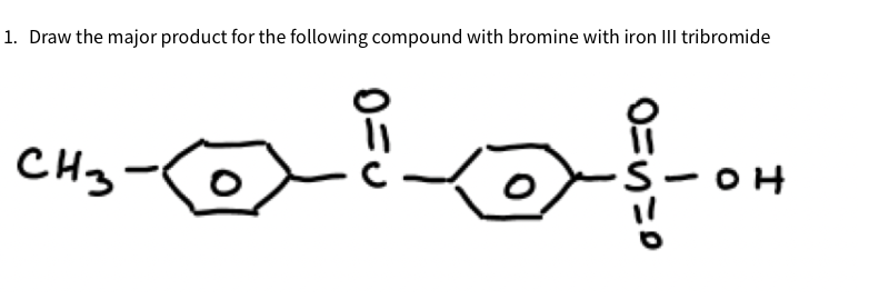 Solved Draw the major product for the following compound | Chegg.com
