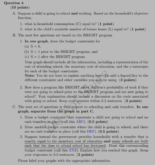 Solved Question 4(10 ﻿points)A. ﻿Suppose a child is going to | Chegg.com
