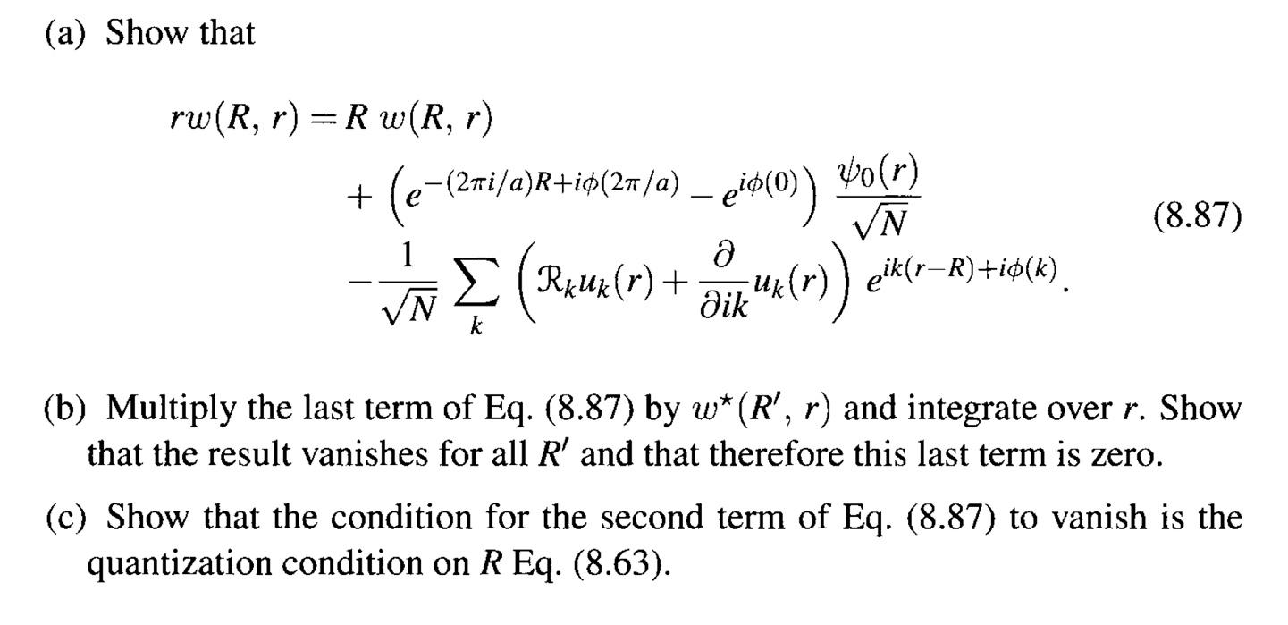 10. Wannier functions in one dimension: The phases of | Chegg.com