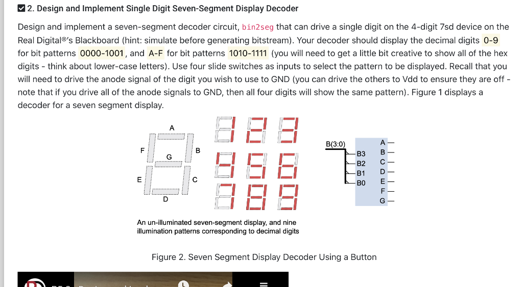 2. Design and Implement Single Digit Seven-Segment | Chegg.com