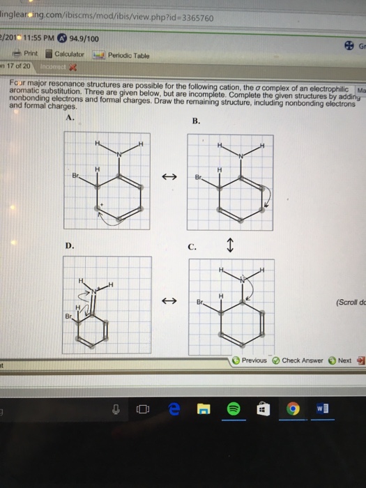 Solved Four major resonance structures are possible for the | Chegg.com