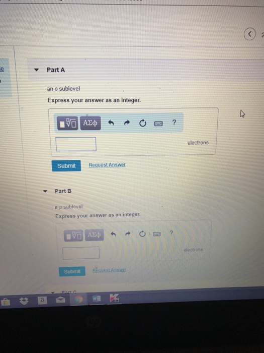Solved Part A an s sublevel Express your answer as an | Chegg.com