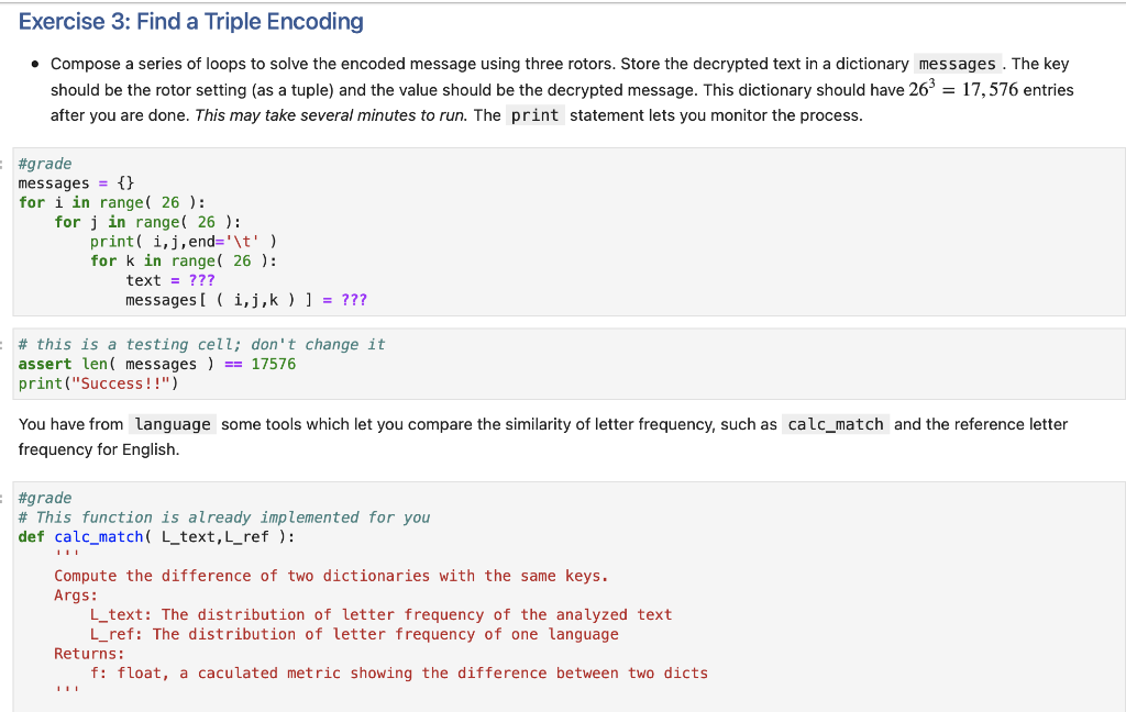 Exercise 3: Find a Triple Encoding • Compose a series | Chegg.com