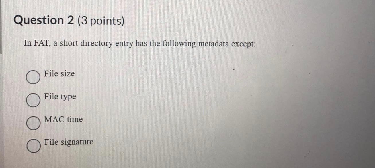 Question 1 (3 points) Based on sector 0 below in a | Chegg.com