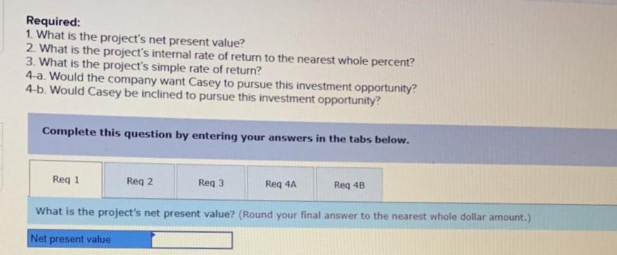 Solved Problem 12-17 (Algo) Net Present Value Analysis; | Chegg.com