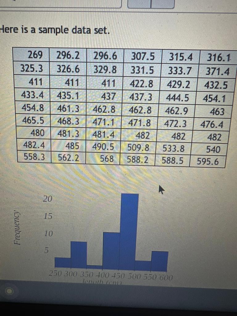 Solved length (cm) Q. Find the first quartile for this data | Chegg.com
