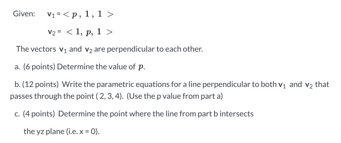 Solved Given: V1 = V2 = The vectors V1 and v2 | Chegg.com
