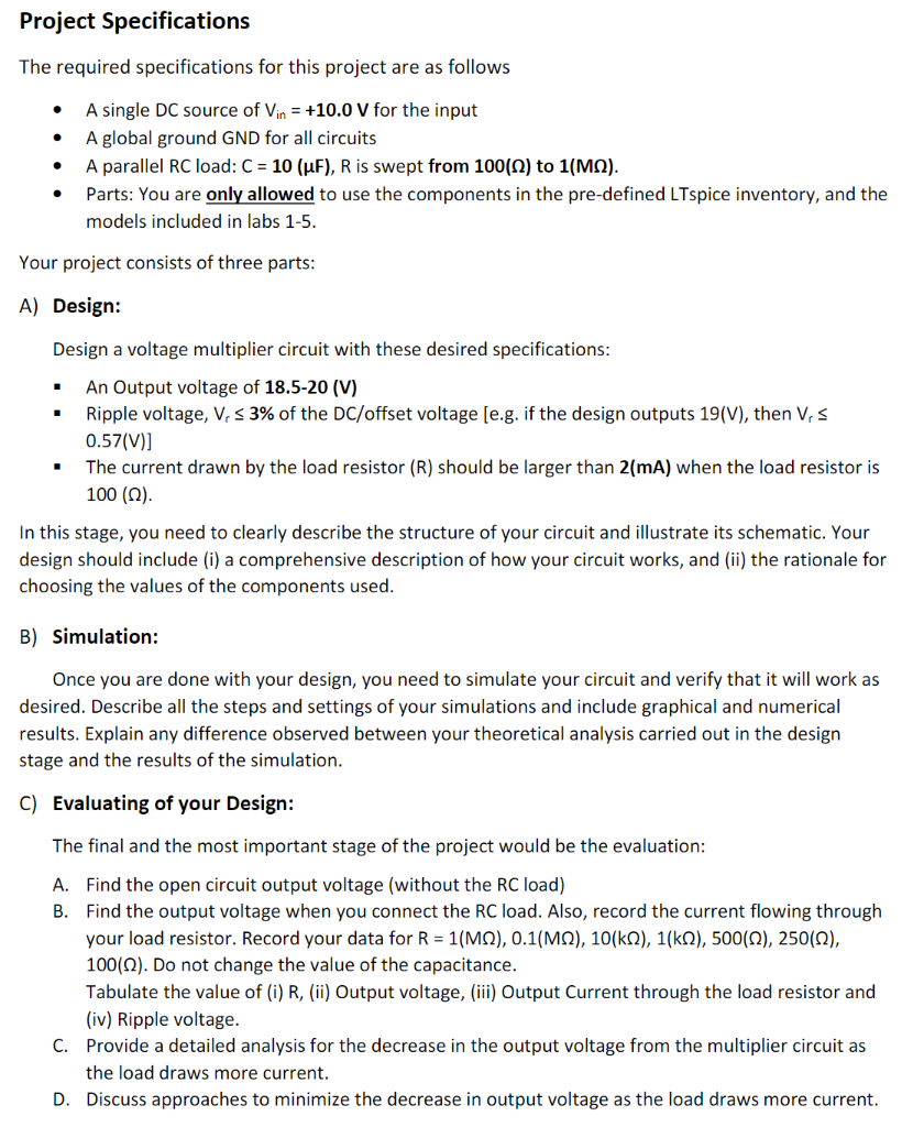 Solved Please use Ltspice to demonstrate the circuit and use | Chegg.com