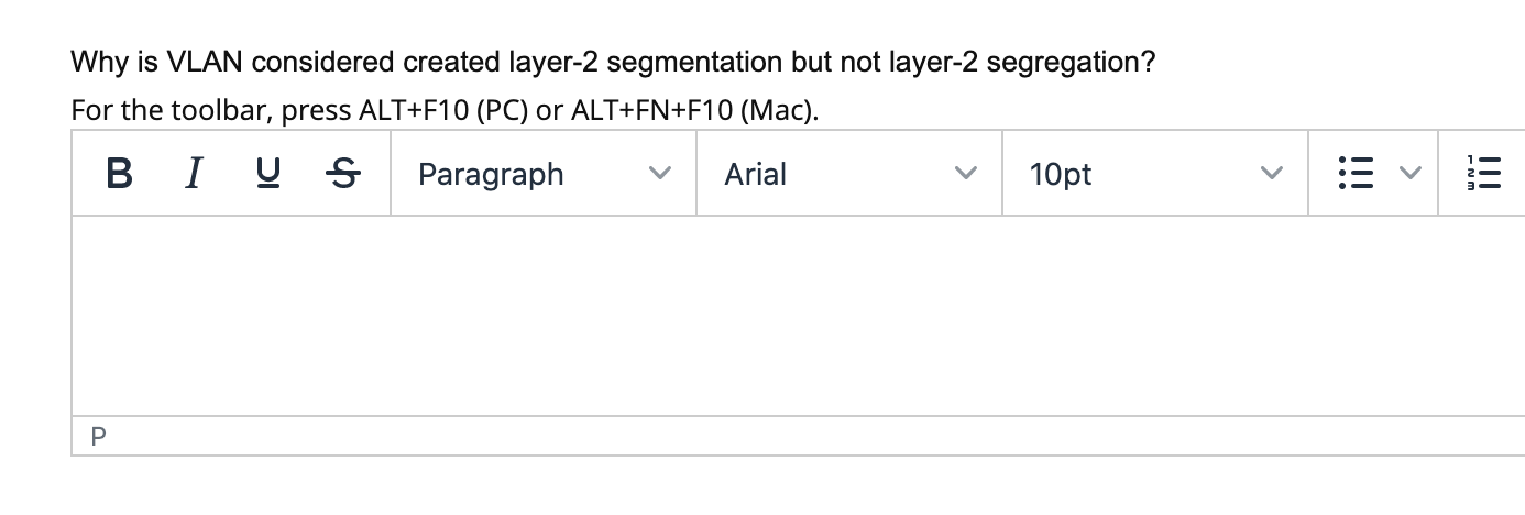 Solved Why is VLAN considered created layer-2 segmentation | Chegg.com