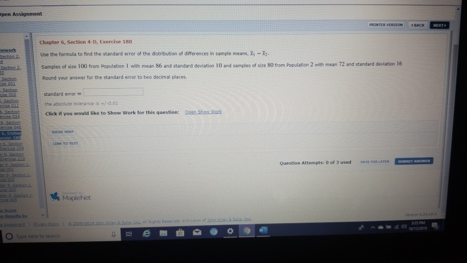 Solved pen Assignment PRINTER VERSION (RACK NEXT Chapter 6, | Chegg.com
