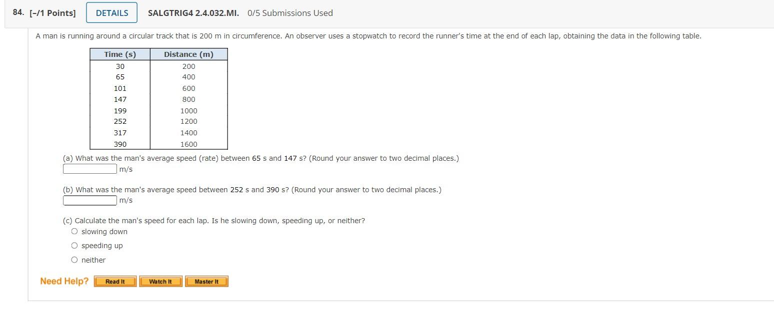 Solved 84. [-/1 Points) DETAILS SALGTRIG4 2.4.032.MI. 0/5 | Chegg.com