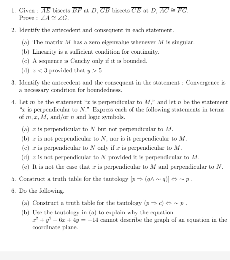 Solved Given : /bar (AE) bisects /bar (BF) at D(,)/(b)ar | Chegg.com