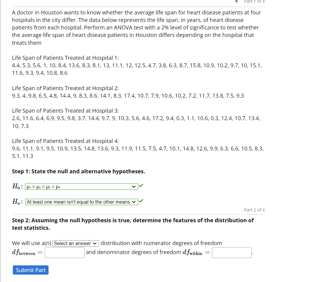 Solved A doctor in Houston wants to know whether the average | Chegg.com
