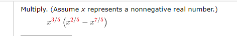 Solved Multiply. (Assume x represents a nonnegative real | Chegg.com