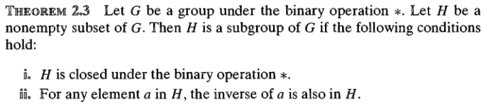 Solved THEOREM 2.3 Let G be a group under the binary | Chegg.com