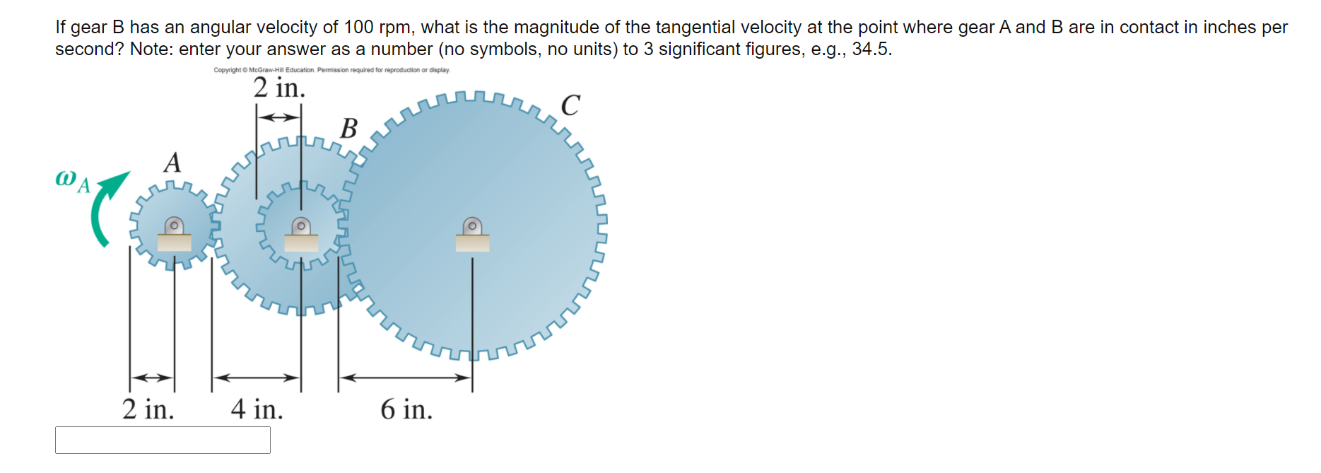 If gear B has an angular velocity of 100 rpm, what is | Chegg.com