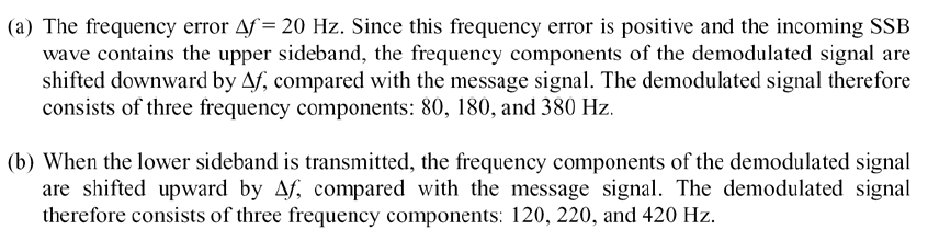 Solved (a) Consider a message signal m(t) containing | Chegg.com