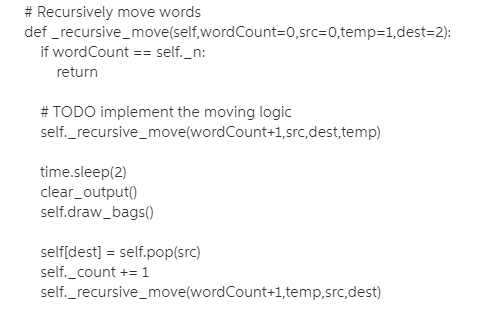 Solved # Recursively move words def _recursive_move(self, | Chegg.com