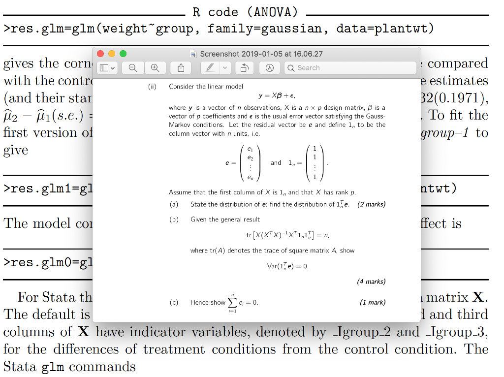 Solved R code (ANOVA) >res.glm-glm(weight"group, | Chegg.com