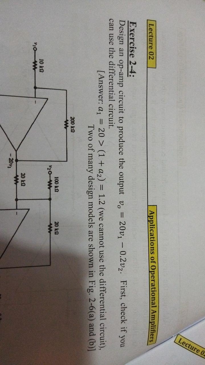 Solved ecture 0 Lecture 02 Applications of Operational | Chegg.com