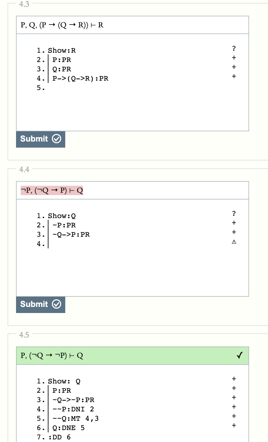 Solved Construct derivations to show the validity of the | Chegg.com